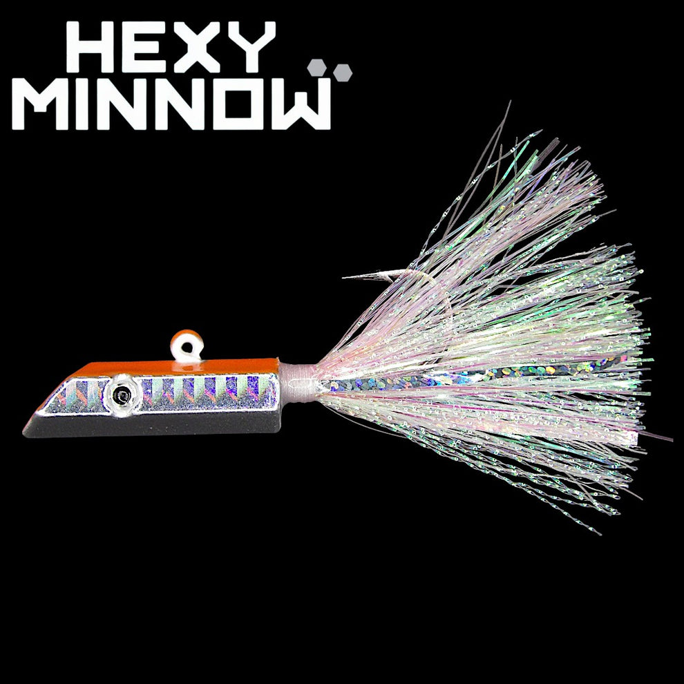 Hexy Minnow 2.0 - 1oz Holographic Hex Head Jigs | Glass Minnow Jigs ...